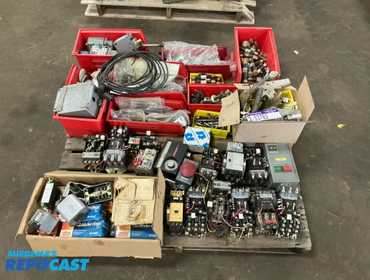 Repocast.com® | Skid of assorted industrial electrical...