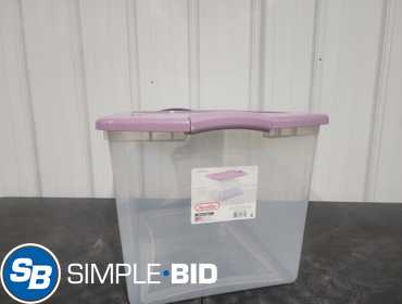 SimpleBid Inc. | New Sterilite 66qt Tote with lid 24"...