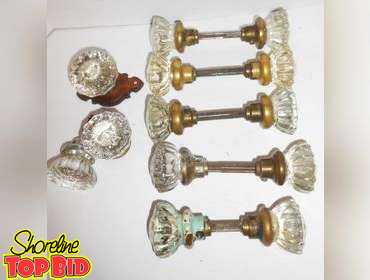 Shoreline Top Bid | Large Lot vintage Glass Doorknobs ...