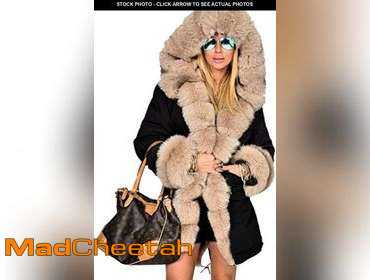 MadCheetah.com | Aofur Womens Hooded Fur Lined Warm...
