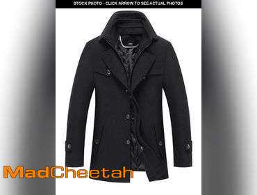 MadCheetah.com | INVACHI Men's Wool Blend Coat Double...