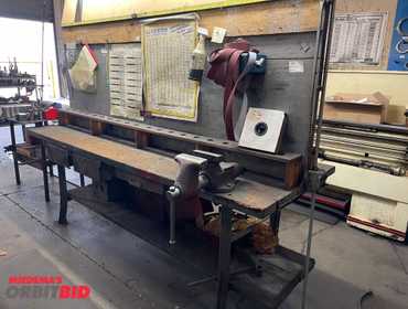 Orbitbid.com® | (1) Lyon metal work bench with wood...