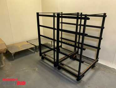 Orbitbid.com® | Lot of (2) rolling, meat drying racks,...