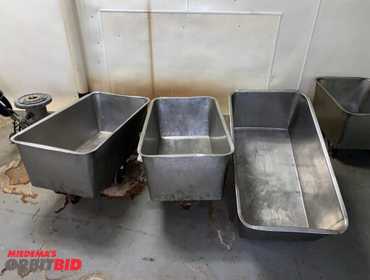 Orbitbid.com® | Lot of (3) 4-wheel, stainless steel,...
