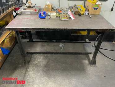 Orbitbid.com® | (1) steel shop table, 60" x 36".