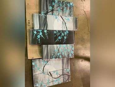 Bid Llama | Kreative Arts Extra Large 7 Panel Grey and...
