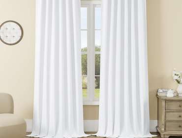 Bid Llama | DUALIFE Pure White Linen 100% Blackout...