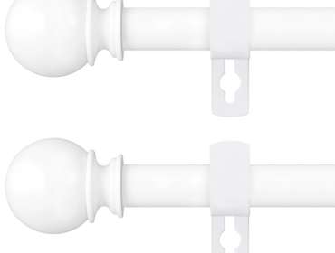 Bid Llama | White Curtain Rods for Windows 66 to 120Äù...