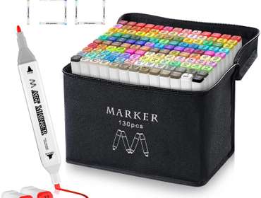 Bid Llama | Banral 130 Colors Dual Tip Alcohol Based...