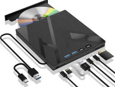 Bid Llama | 7 in 1 External Blu Ray Drive, External...