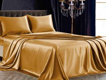 Bid Llama | SiinvdaBZX 4Pcs Satin Sheet Set Queen Size...