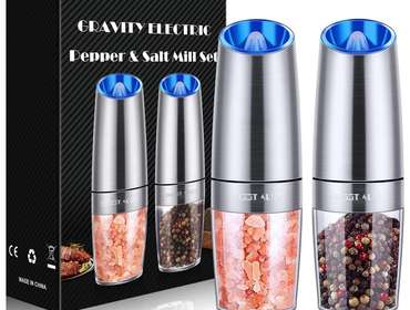 Bid Llama | Gravity Electric Pepper and Salt Grinder...