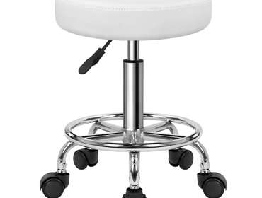 Bid Llama | KKTONER PU Leather Round Rolling Stool...