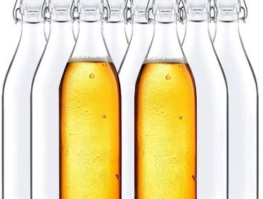 Bid Llama | Encheng 32 oz Clear Glass Bottles With Air...