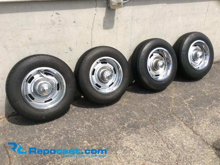 Repocast.com® | Lot of (4) 7x15 Chevy rally wheels,...