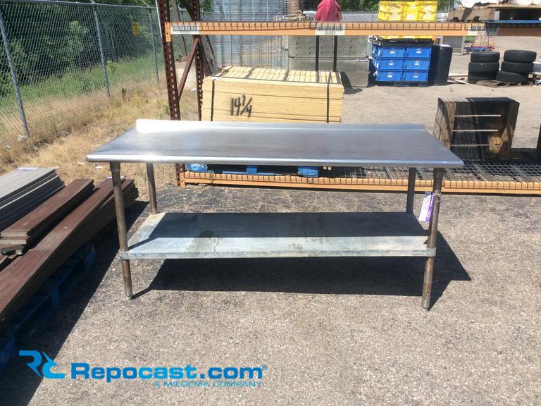 Repocast.com® | 6' two tier stainless steel prep table.