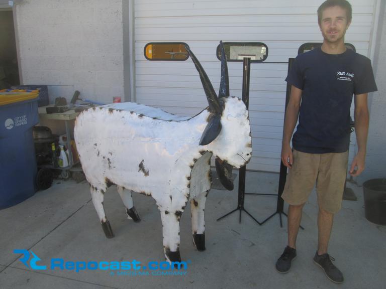 Repocast.com® | Lot of (1) metal goat, 5-1/2' long x 5...