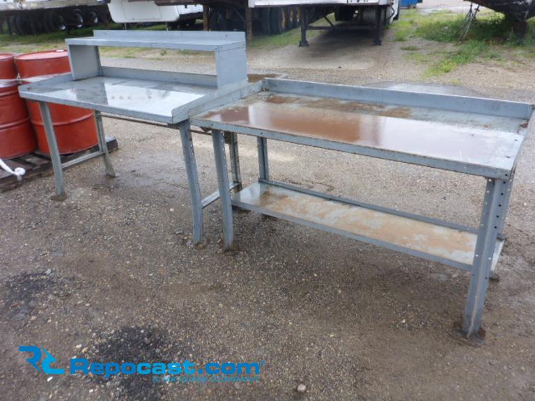 Repocast.com® | (2) Lyon 5' Steel Work Benches, one...