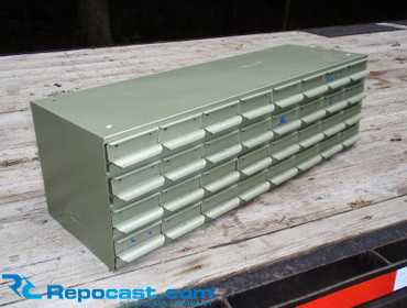 Repocast.com® | Equipto parts cabinet with 32 drawers,...