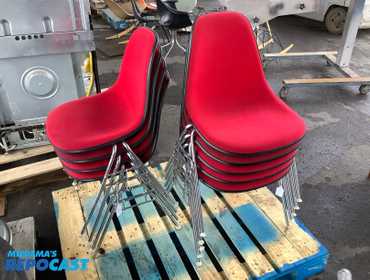 Repocast.com® | Lot of (9) red Herman Miller original...