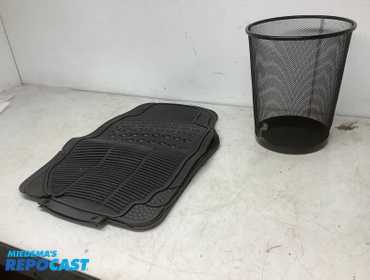 Repocast.com® | Set of (4) floor mats and a trash bin