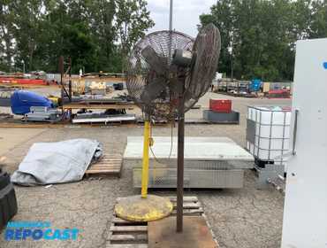 Repocast.com® | Lot of (2) industrial pedestal fans,