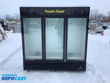 Repocast.com® | (1) True cooler with three glass doors...