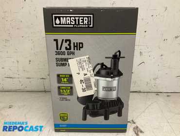 Repocast.com® | Master Plumber 1/3hp submersible sump...