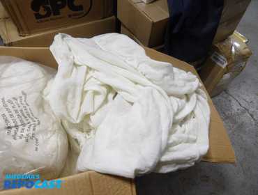 Repocast.com® | Lot of (30)lbs shop rags, white.