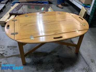 Repocast.com® | Lot of (1) Wooden Table w/ Folding Edges