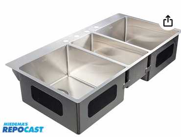 Repocast.com® | Franke commercial 3 bowl sink 43”x 22”...
