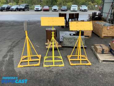 Repocast.com® | Lot of (3) Yellow Steel Adjustable...