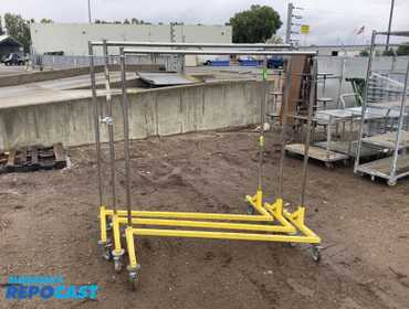 Repocast.com® | Lot of (3) Yellow Rolling Z Racks