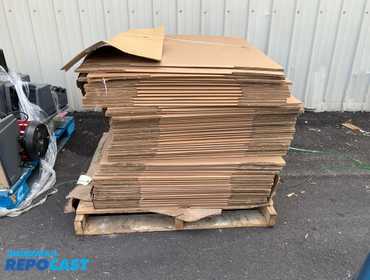 Repocast.com® | Skid lot of cardboard boxes