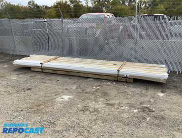 Repocast.com® | Skid lot of 31 white wooden siding...