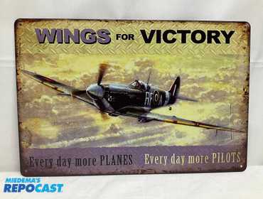 Repocast.com® | New Wings For Victory metal sign with...