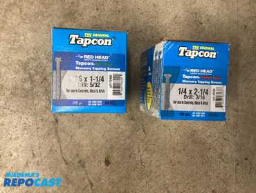 Repocast.com® | Two boxes of Tapcon Concrete anchors....