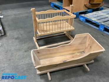 Repocast.com® | Lot of (2) Small Wooden Rocking Beds