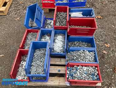 Repocast.com® | Pallet of Galvanized Nuts, Bolts, and...