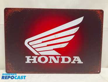 Repocast.com® | New Honda metal sign with pre-drilled...