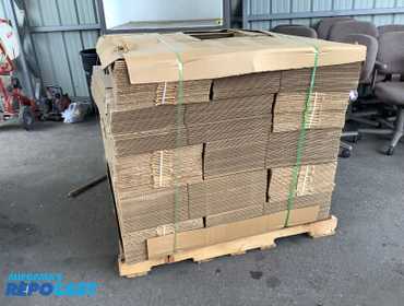 Repocast.com® | Skid lot of various cardboard boxes