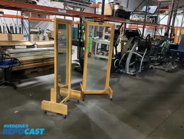 Repocast.com® | Set of 2 Wooden Framed Rolling Mirrors...