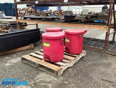 Repocast.com® | (3) Hazardous Waist Containers, used