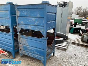 Repocast.com® | Lot of (2) Steel Crates 38.5” x 29” x 33”