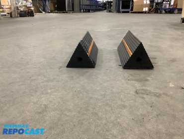 Repocast.com® | (2) Heavy Triangle Rubber Wheel Chocks...