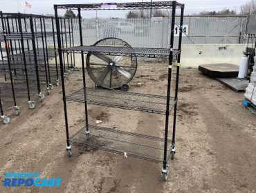 Repocast.com® | Lot of (1) ULINE Black wire rack...