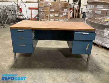 Repocast.com® | 5 drawer tanker desk, 60” x 30” x 29”