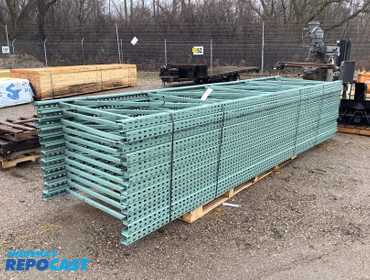 Repocast.com® | Skid lot of (12) 16’ Pallet racking beams