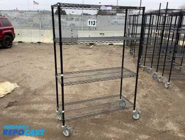 Repocast.com® | Lot of (1) ULINE Black wire rack...