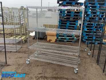 Repocast.com® | (1) metal rolling display rack. 67” x...